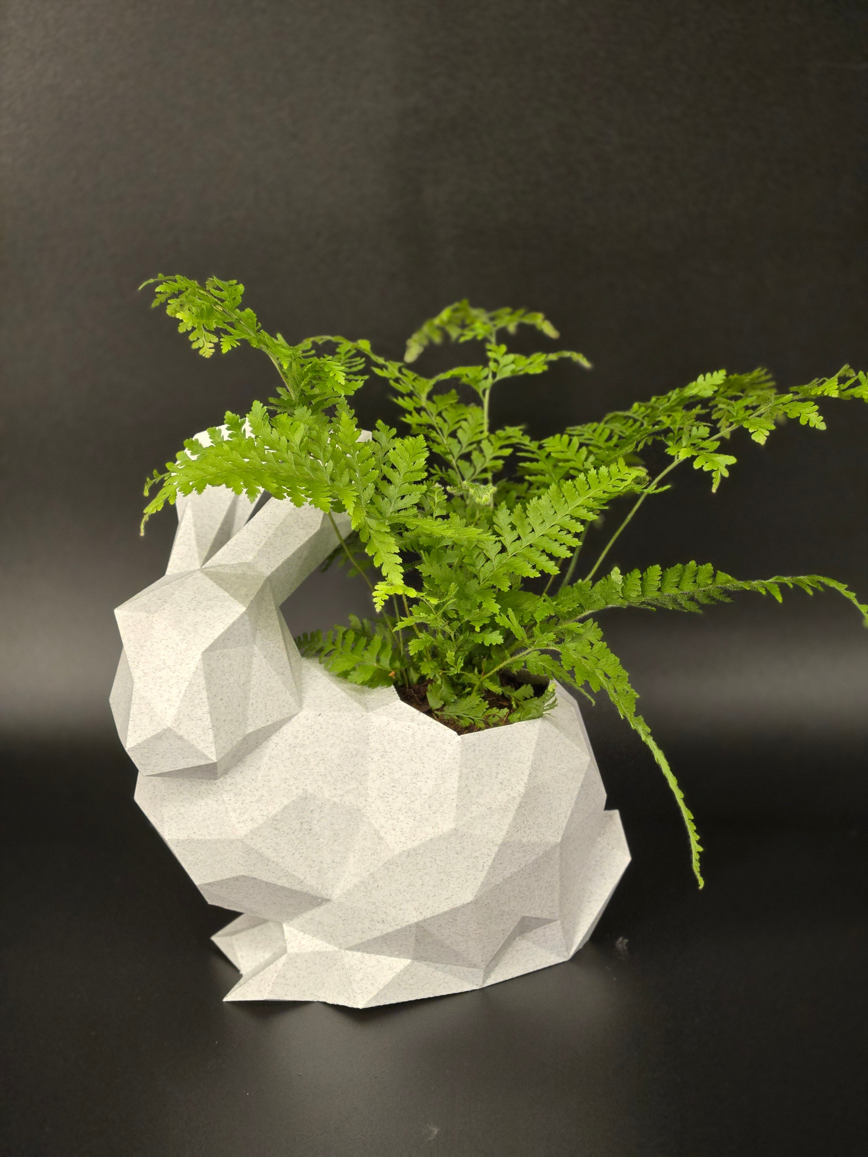 Rabbit Planter – 3D Printed, Handmade in Australia – Layered Designs